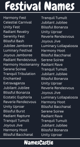 500+ Festival Names Unique Creative Interesting & Cool Ideas