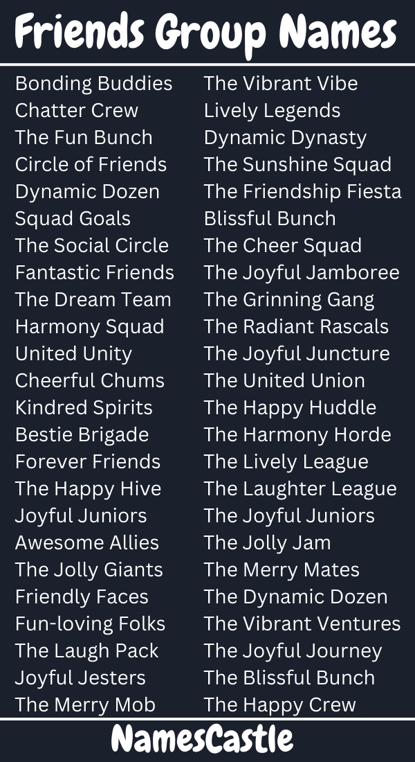 Cool Group Names Cool Group Names