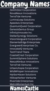 Best Unique 1000 Company Names Creative Professional & Cool