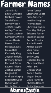 500+ Farmer Names Unique Cool Funny Creative & Traditional