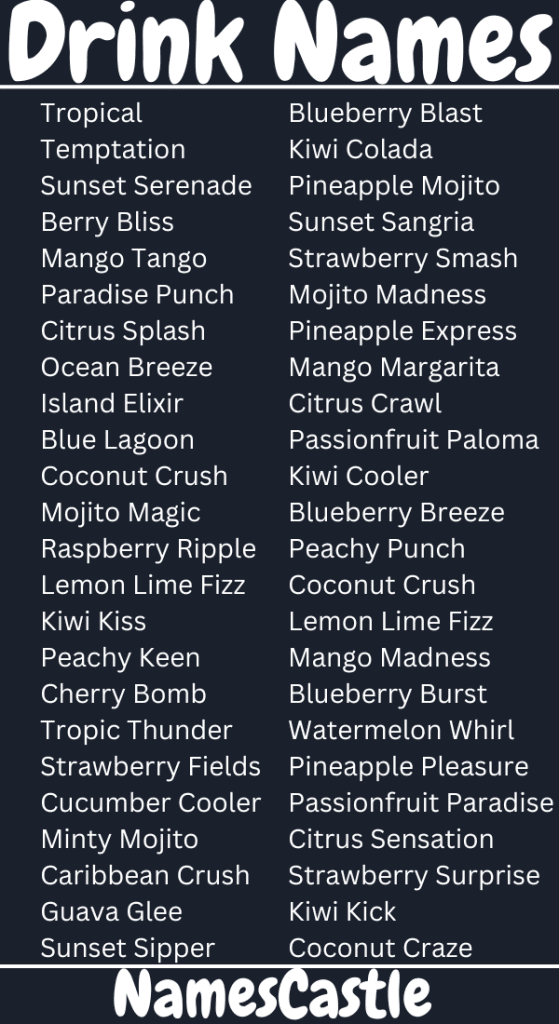 Libation Legends Creative Names For Drinks Creation Namescastle Libation Legends Creative Names For Drinks Creation Namescastle