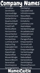 500+ Unique Company Names Creative Cool Stylish & Catchy