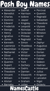 550+ Posh Boy Names Unique Caring Loving Cool Cute & Swag