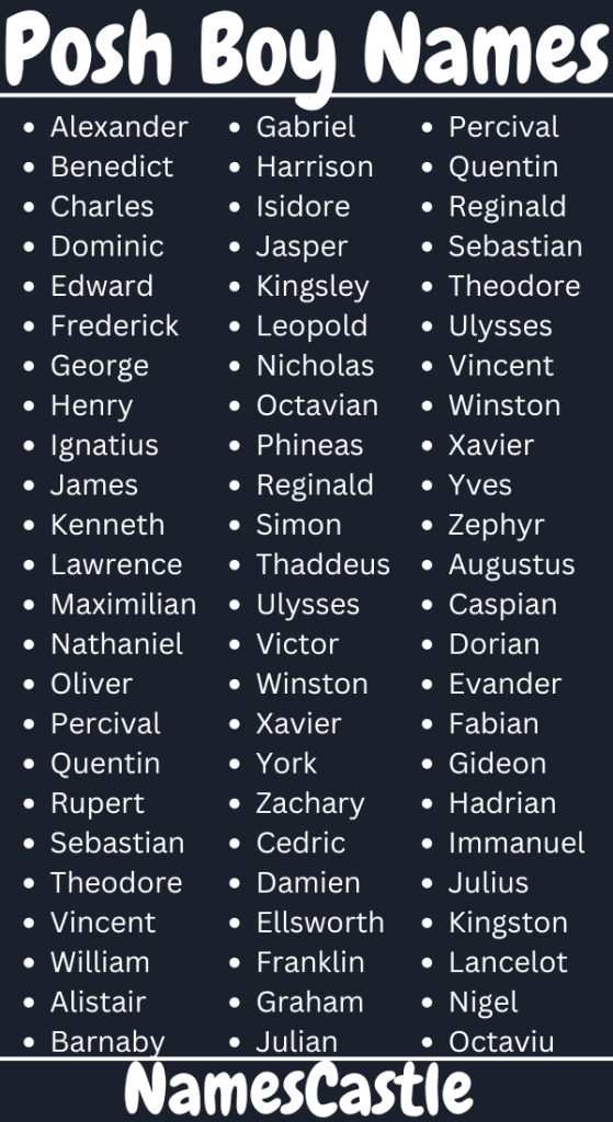 550 Posh Boy Names Unique Caring Loving Cool Cute Swag