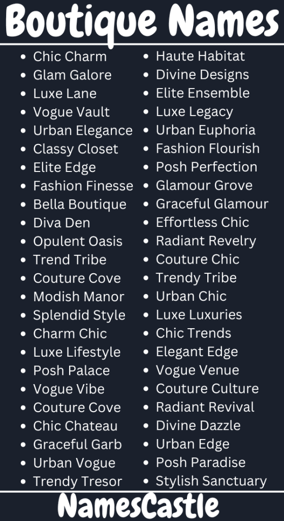570 Boutique Names Creative Unique Stylish Catchy Cool