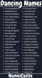570+ Names For Dancing Creative Unique Swag Cool & Cute