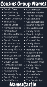 500+ Cousins Group Names Creative Unique Funny Cool & Cute