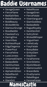 570+ Baddie Usernames Unique Stylish Creative Cool & Swag