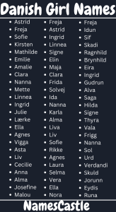530+ Danish Girl Names Stylish Unique Creative Funny & Cute