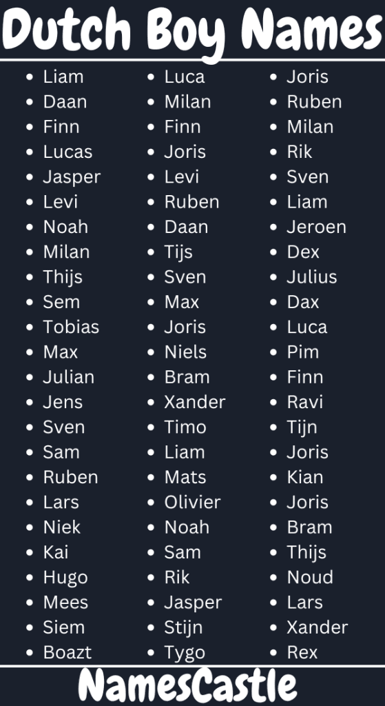 600 Dutch Boy Names Unique Creative Funny Cool Cute