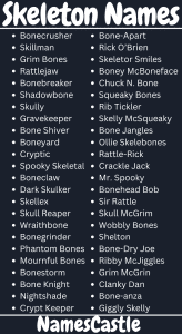 550+ Skeleton Names Creative Stylish Unique Funny Cool & Cute