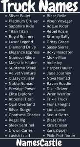 530+ Names For A Truck Unique Creative Stylish Cool & Cute