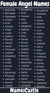 370+ Female Angel Names Stylish Creative Unique Funny & Cute
