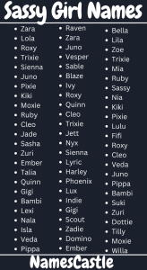 530+ Sassy Girl Names Creative Unique Stylish Funny & Cute