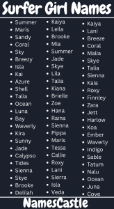 400+ Surfer Girl Names Creative Funny Stylish Unique & Cute